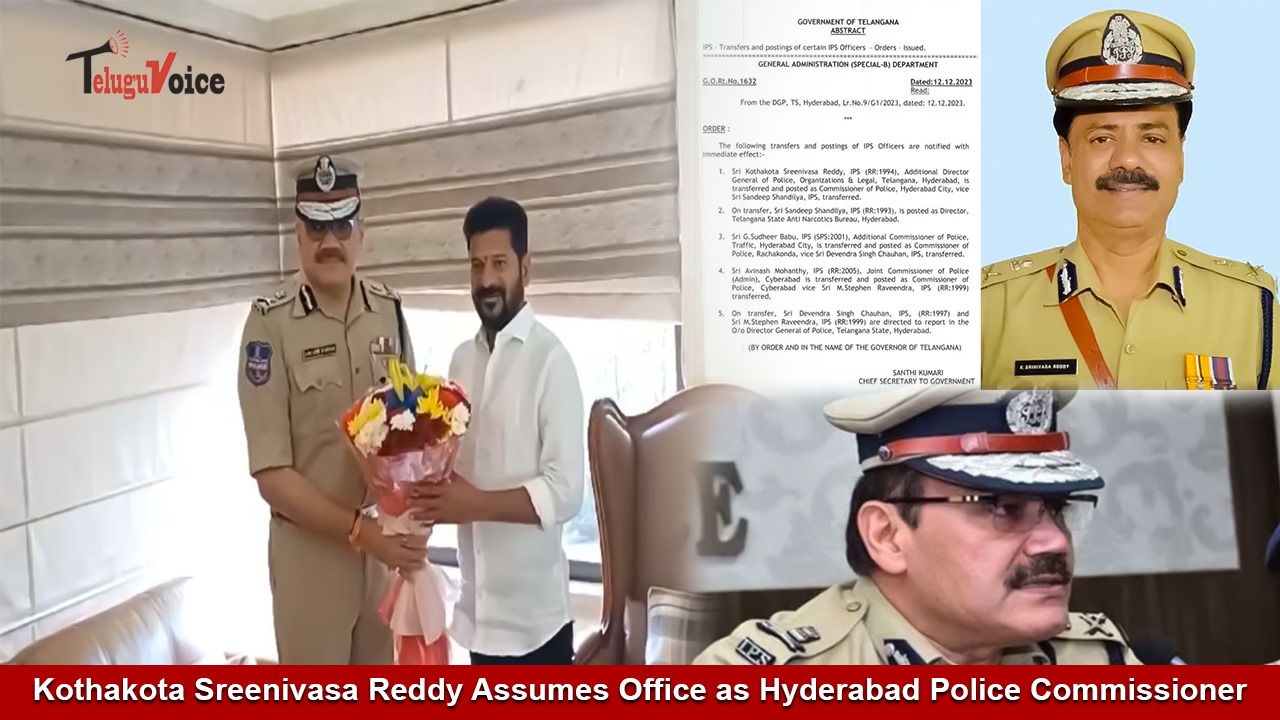 Kothakota Sreenivasa Reddy Assumes Office as Hyderabad Police Commissioner